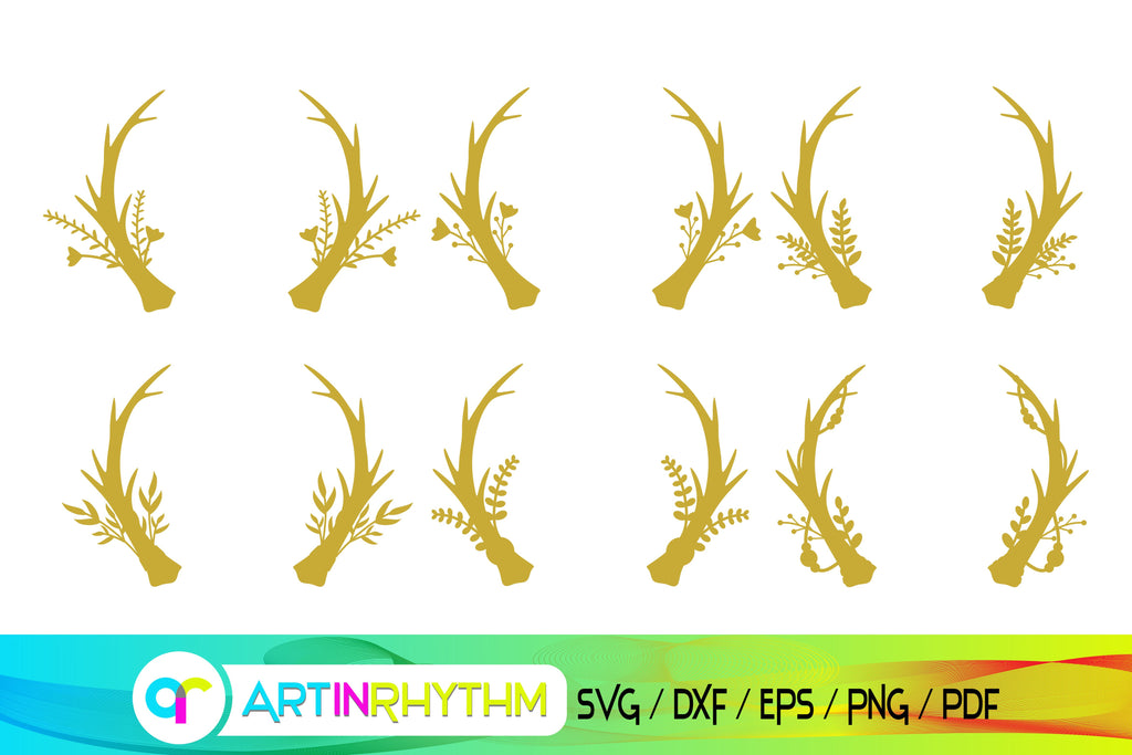 antler svg bundle, antler svg, deer, elk - So Fontsy