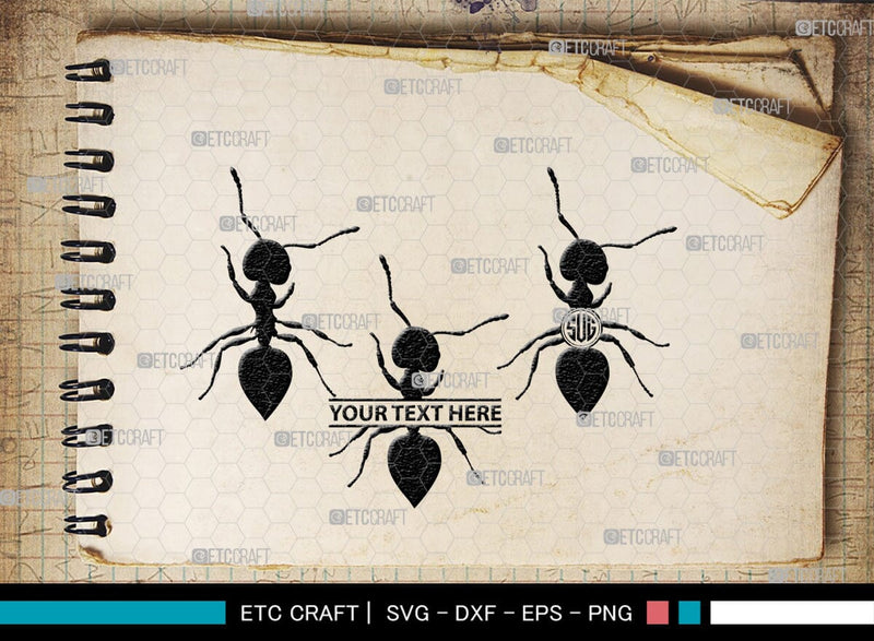 Ants Monogram, Ants Silhouette, Ants SVG, Tiny Ants Svg, Ant Svg ...