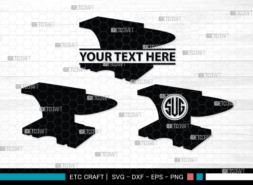 Anvil Monogram, Anvil Silhouette, Anvil and Hammer Silhouette ...