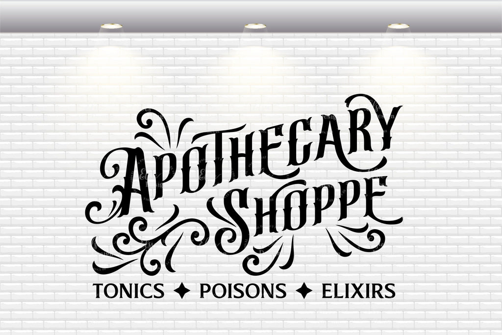 Apothecary Shoppe - SVG, PNG, DXF, EPS - So Fontsy
