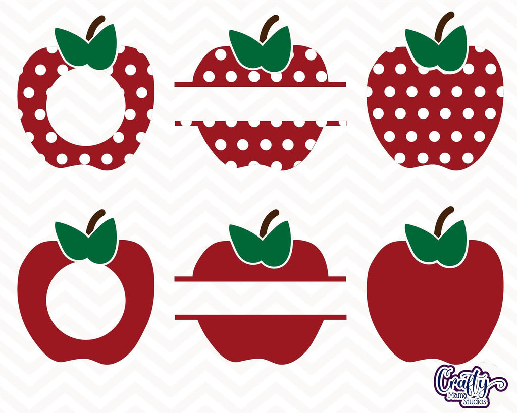 Apple Bundle - School - Teacher Svg - So Fontsy