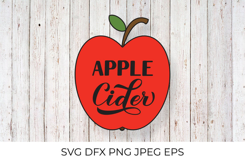 Apple Cider calligraphy lettering label - So Fontsy