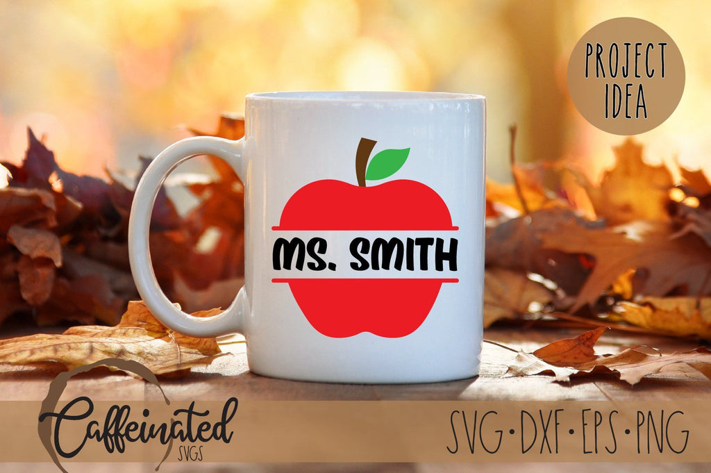 Apple Name Frame SVG, Apple Monogram SVG - So Fontsy