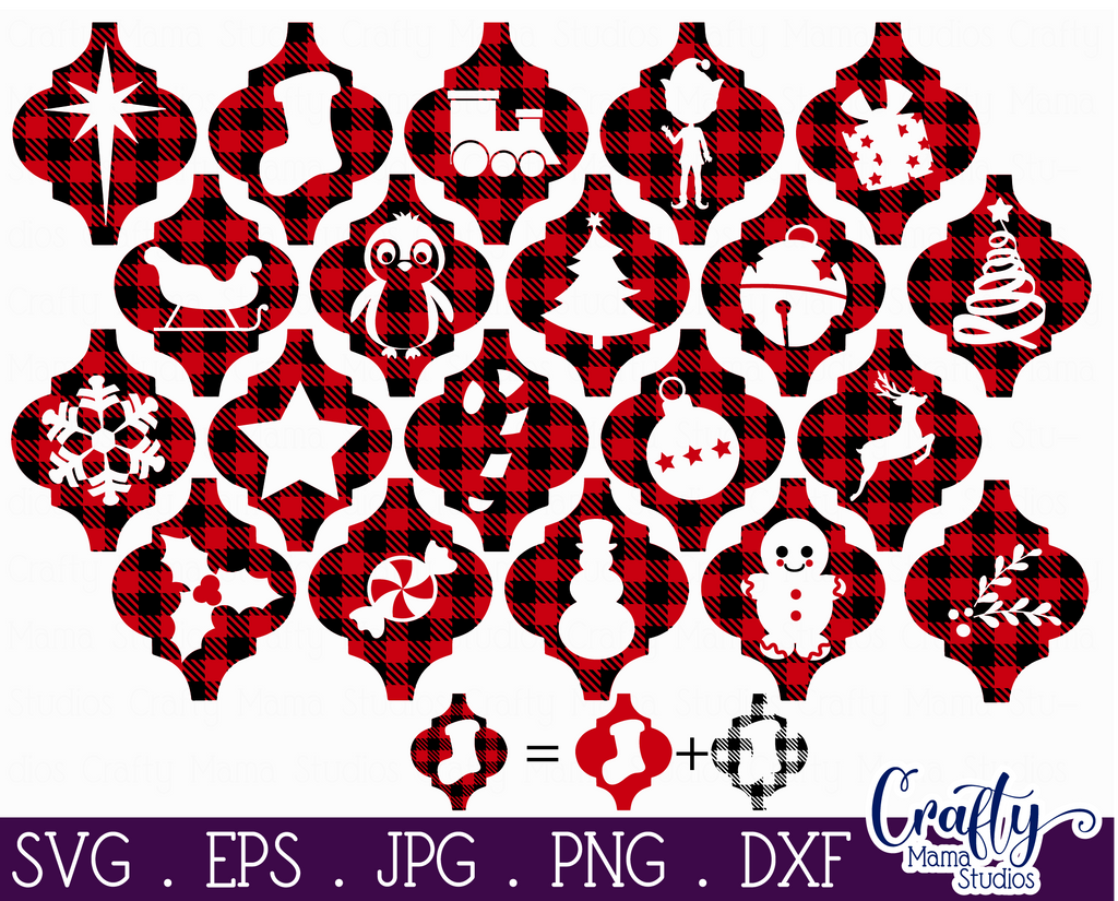 Arabesque Tile Ornament Bundle, Christmas Svg Bundle - So Fontsy
