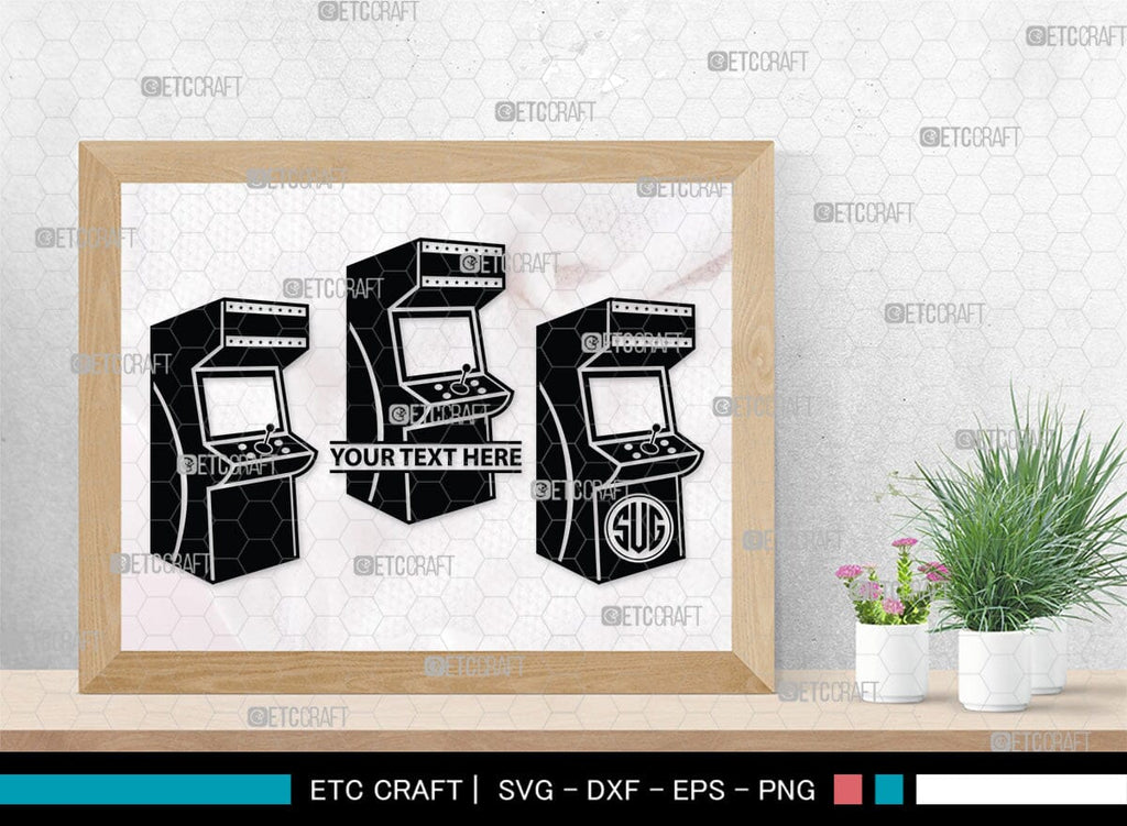 Arcade Monogram, Arcade Silhouette, Arcade SVG, Sketch Same Machine Svg ...