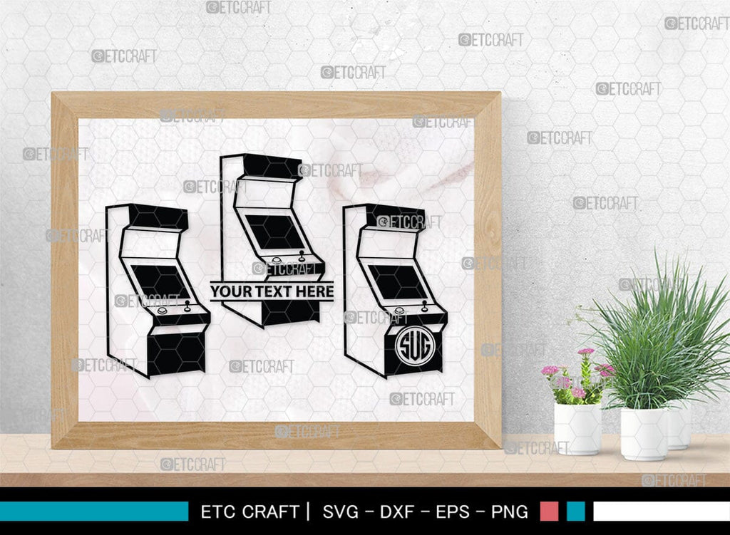 Arcade Monogram, Arcade Silhouette, Arcade SVG, Sketch Same Machine Sv ...