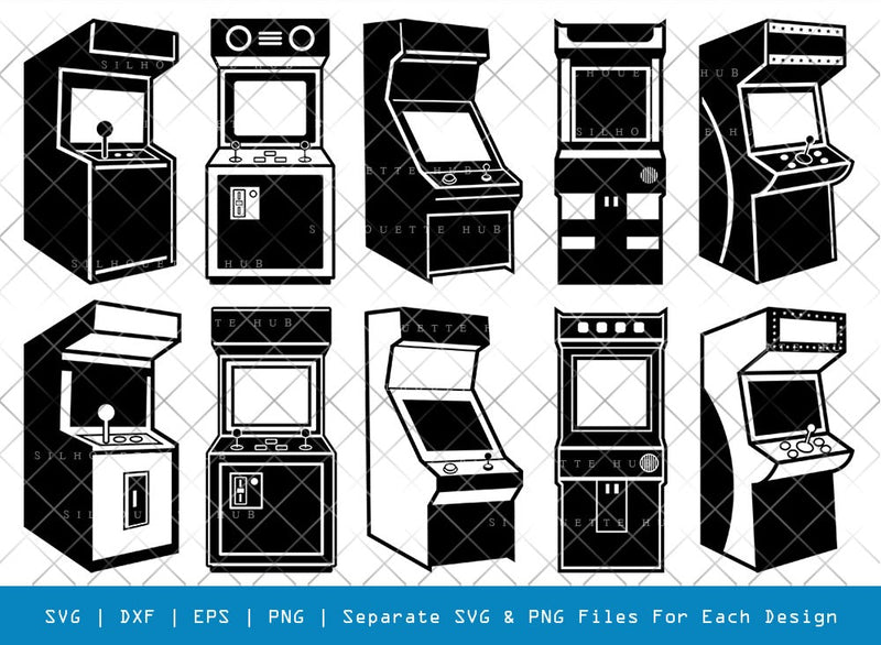 Arcade SVG Cut Files | Arcade Silhouette | Sketch Same Machine Svg ...