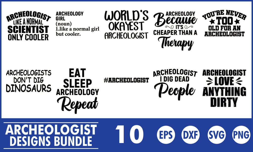 Archaeologist SVG Designs Bundle - So Fontsy