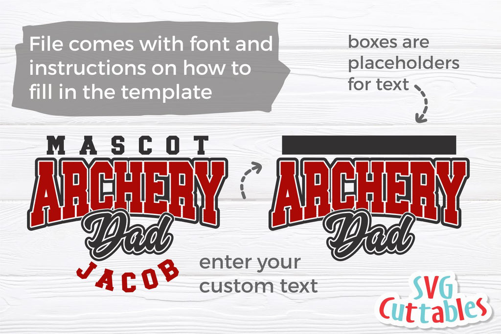 Archery svg - Archery Dad Template 003 - svg - eps - dxf - png - Silho ...