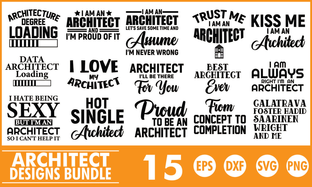Architect SVG Designs Bundle - So Fontsy