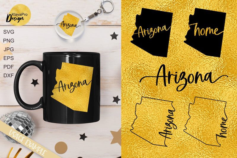 Arizona State SVG. Keychain and Door Porch sign Templates - So Fontsy