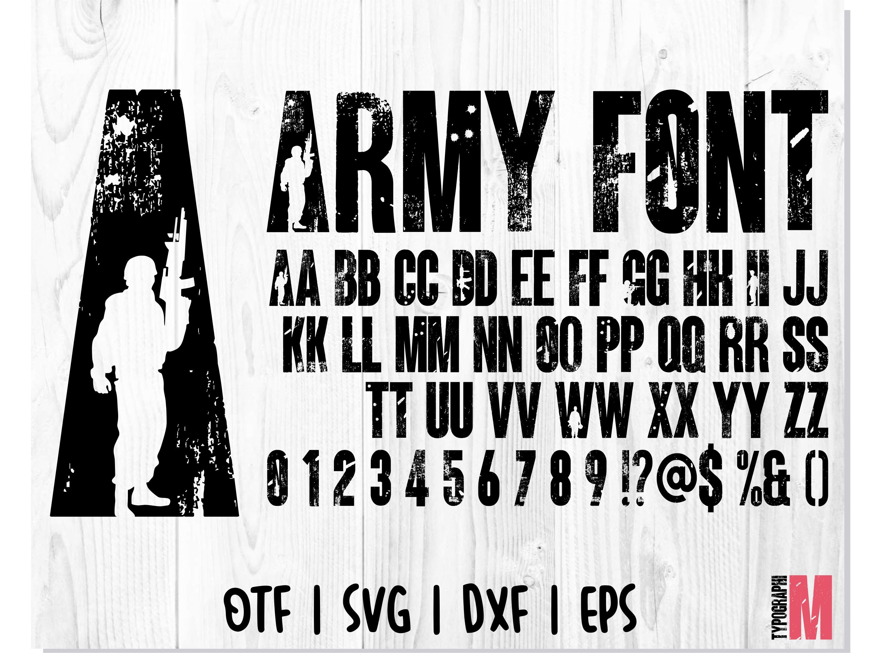 Army Font Army Stencil Fonts | MyFonts