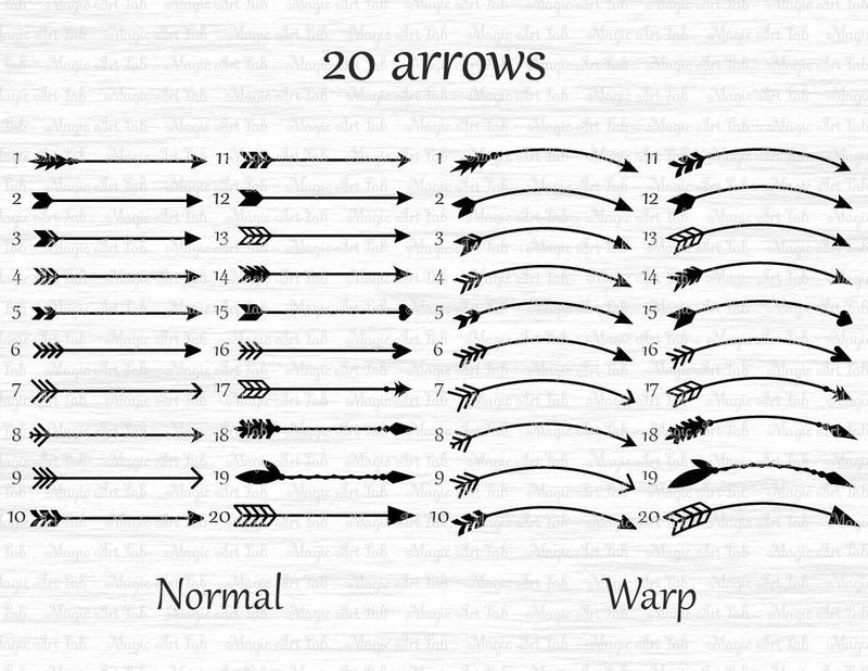 Arrow bundle cut files - So Fontsy