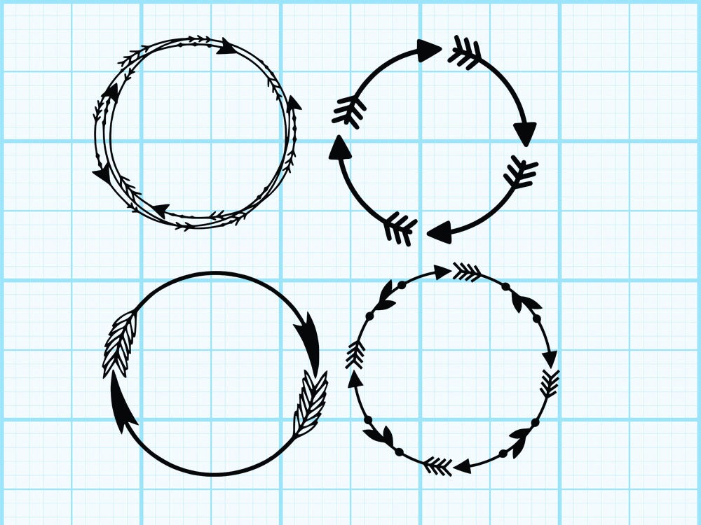 Arrow Circle Frame Svg - So Fontsy
