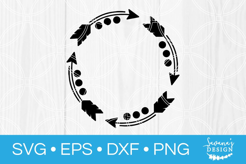 Arrow Circle Monogram - So Fontsy