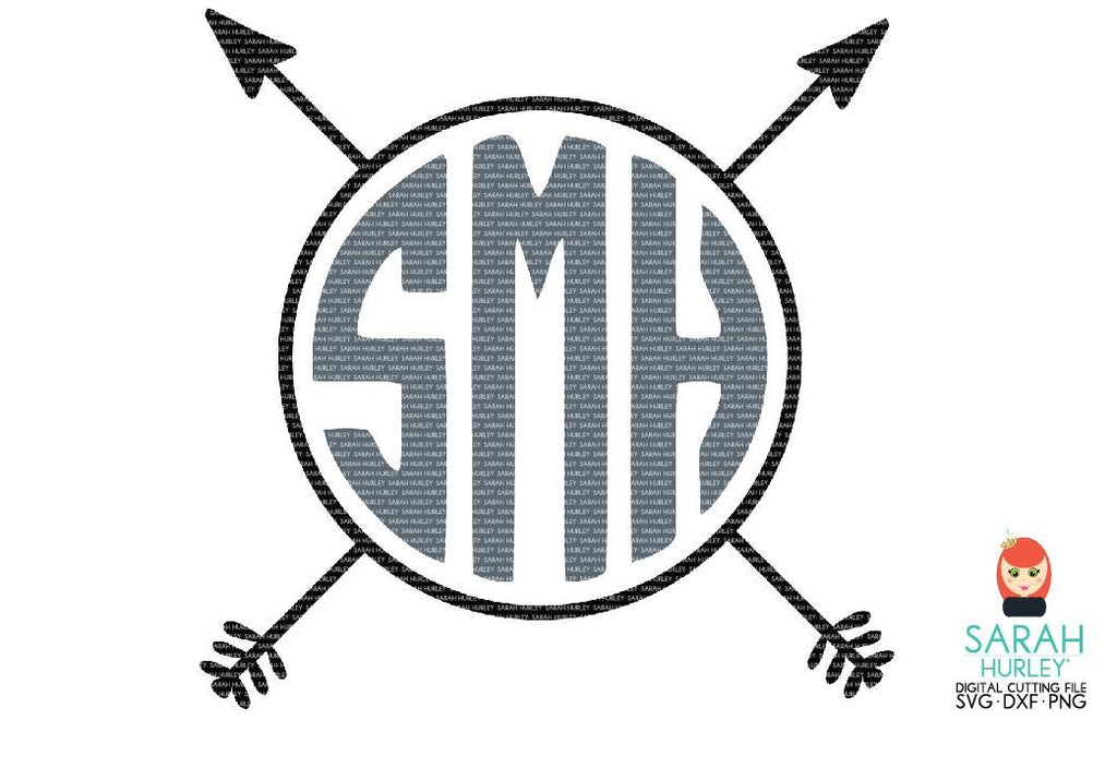 Arrow Monogram Frame - So Fontsy