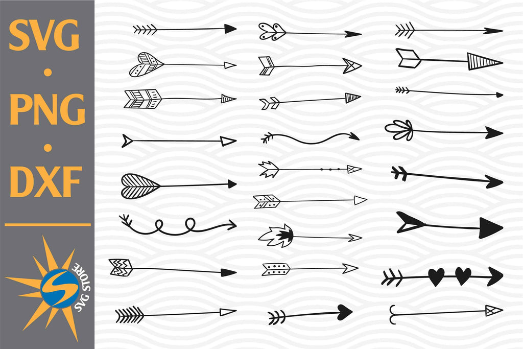 Arrow SVG, PNG, DXF Digital Files Include - So Fontsy