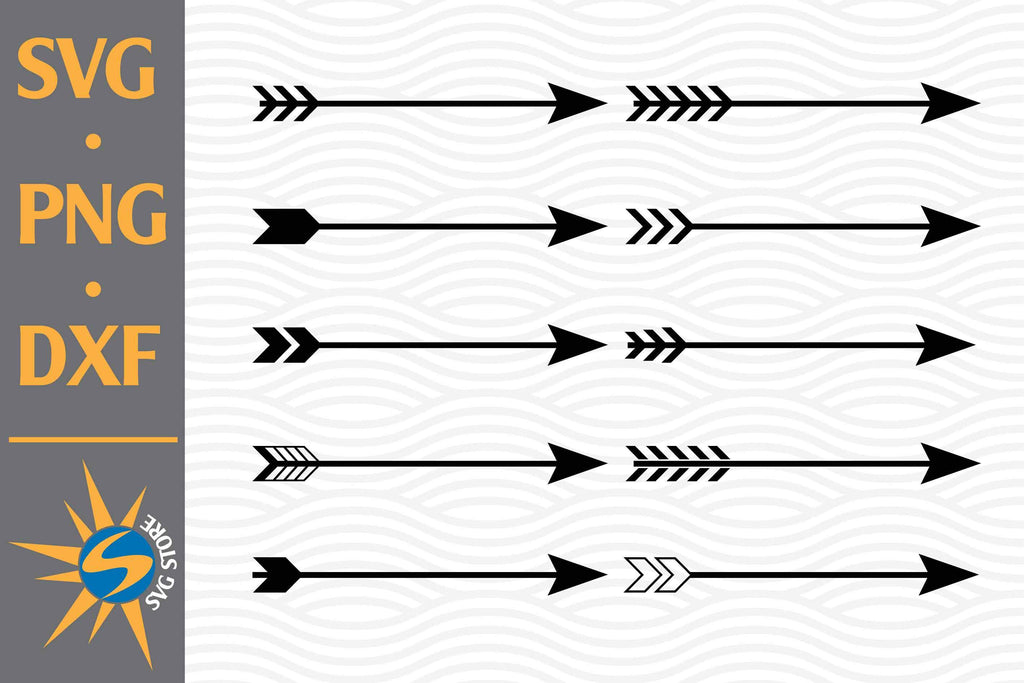Arrow SVG, PNG, DXF Digital Files Include - So Fontsy