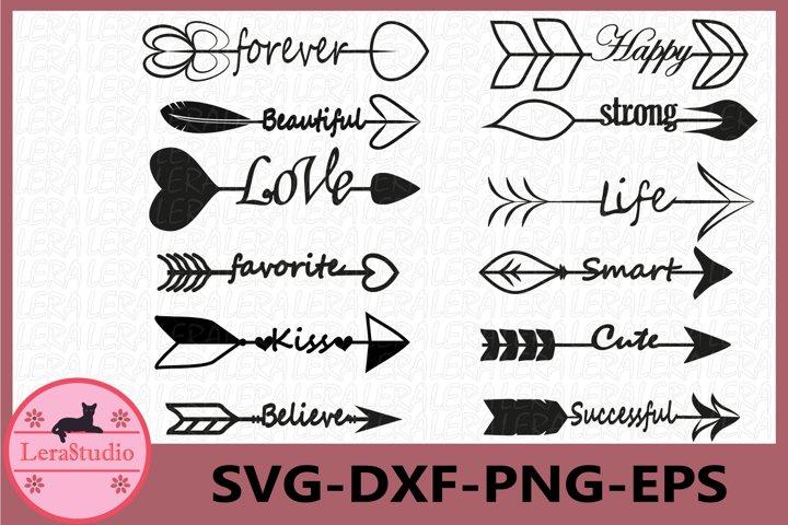 Arrow Words Svg - So Fontsy