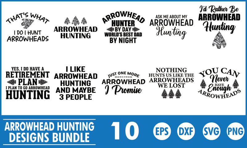 Arrowhead Hunting SVG Designs Bundle - So Fontsy