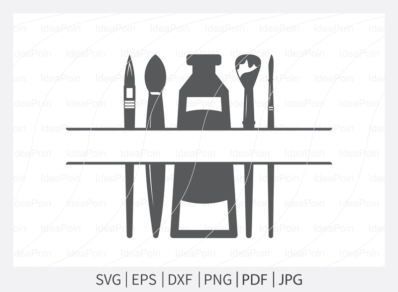 Artist Monogram SVG, Artist Svg, Artist Silhouette, Art Supplies SVG ...