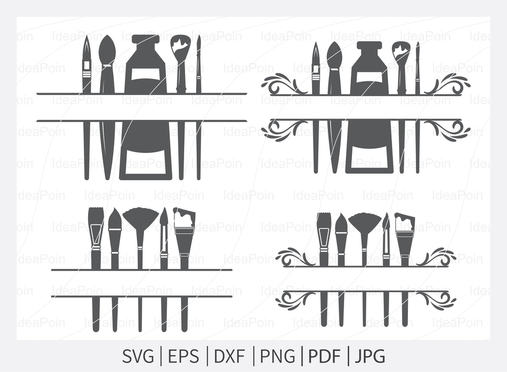 Artist Monogram SVG, Artist Svg, Artist Silhouette, Art Supplies SVG ...