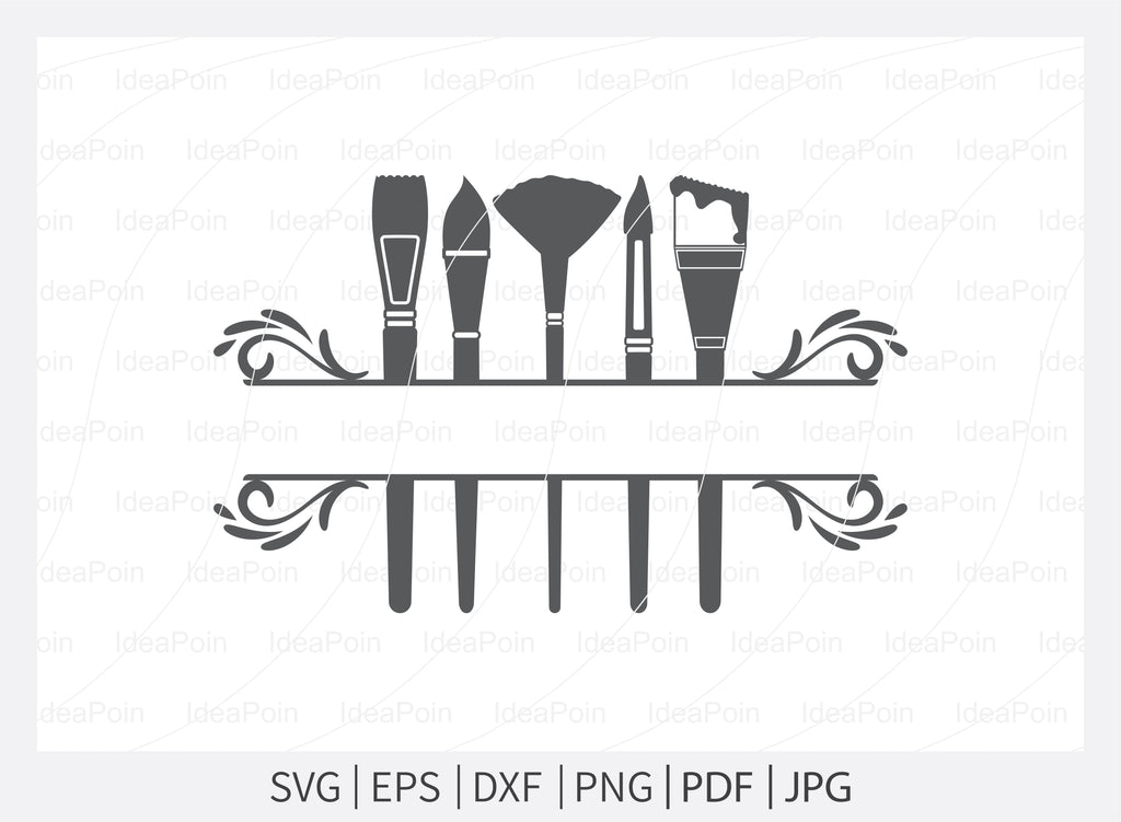 Artist Monogram SVG, Artist Svg, Artist Silhouette, Art Supplies SVG ...