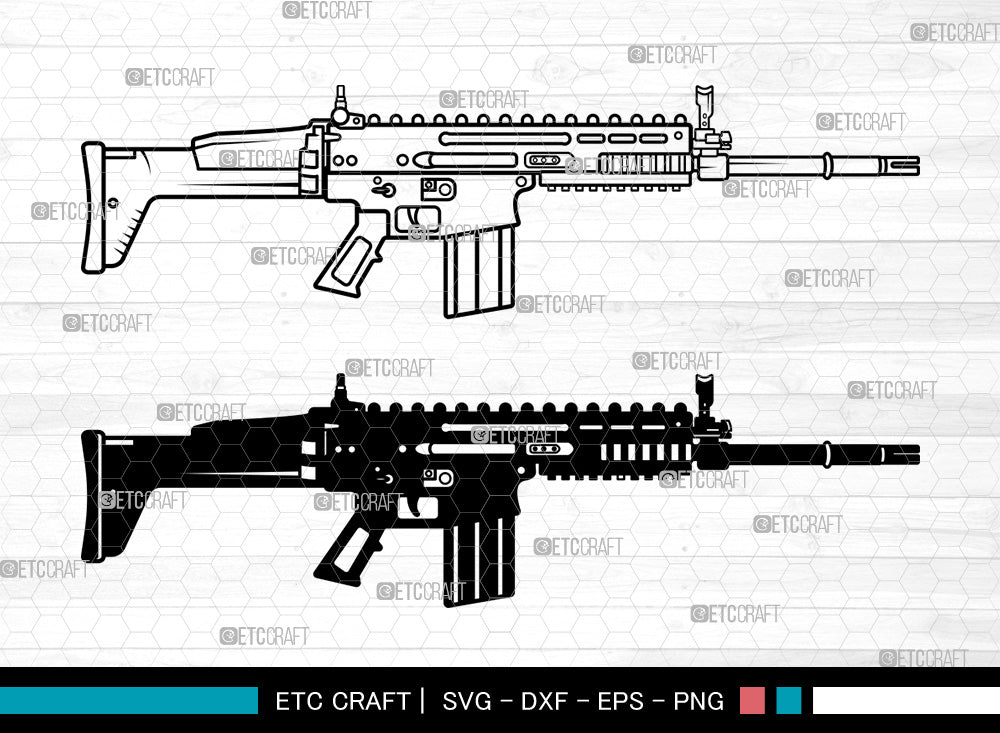 Assault Rifle SVG, Weapon SVG, Kalashnikov Svg, Ak 47 Svg, Assault ...