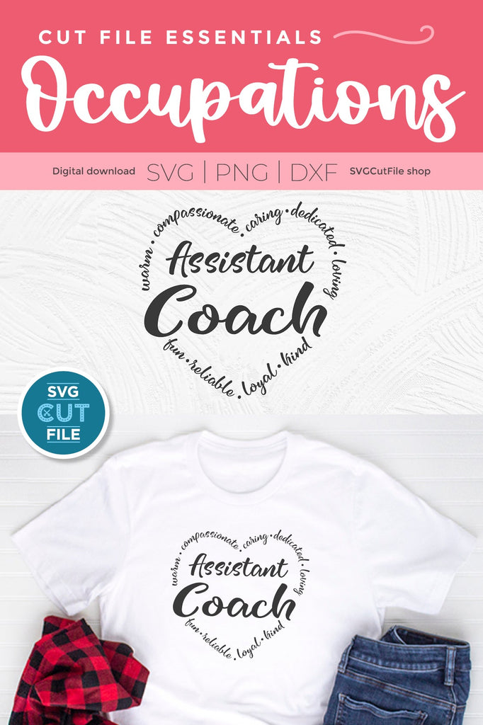 Assistant coach svg, asst coach, appreciation, cheer coach - So Fontsy