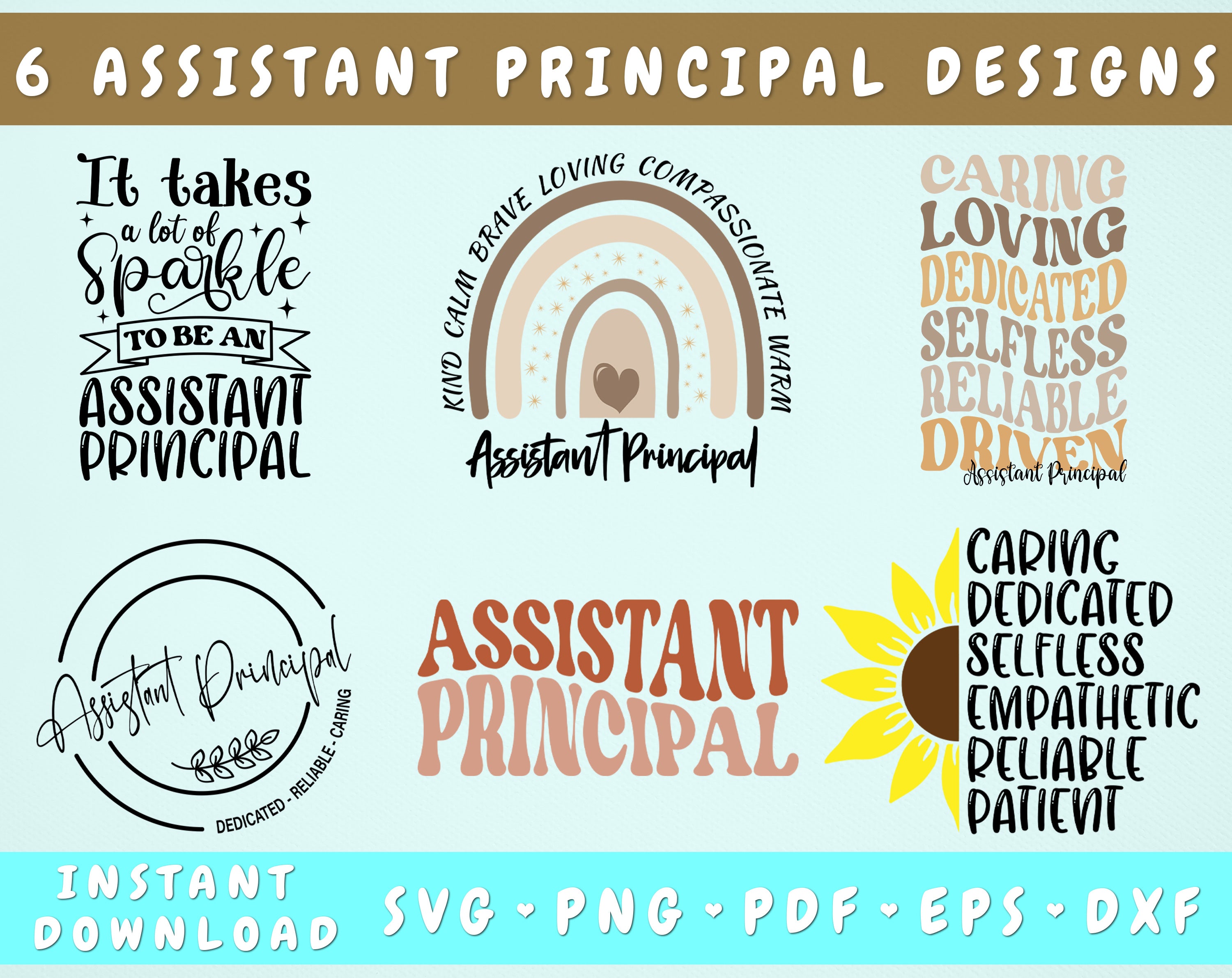 Assistant Principal SVG Bundle, 6 Designs, Assistant Principal ...