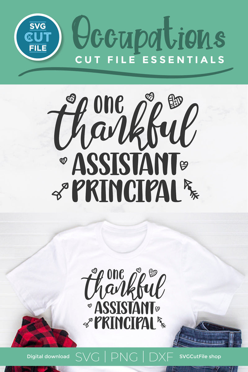 Assistant principal svg one thankful - So Fontsy