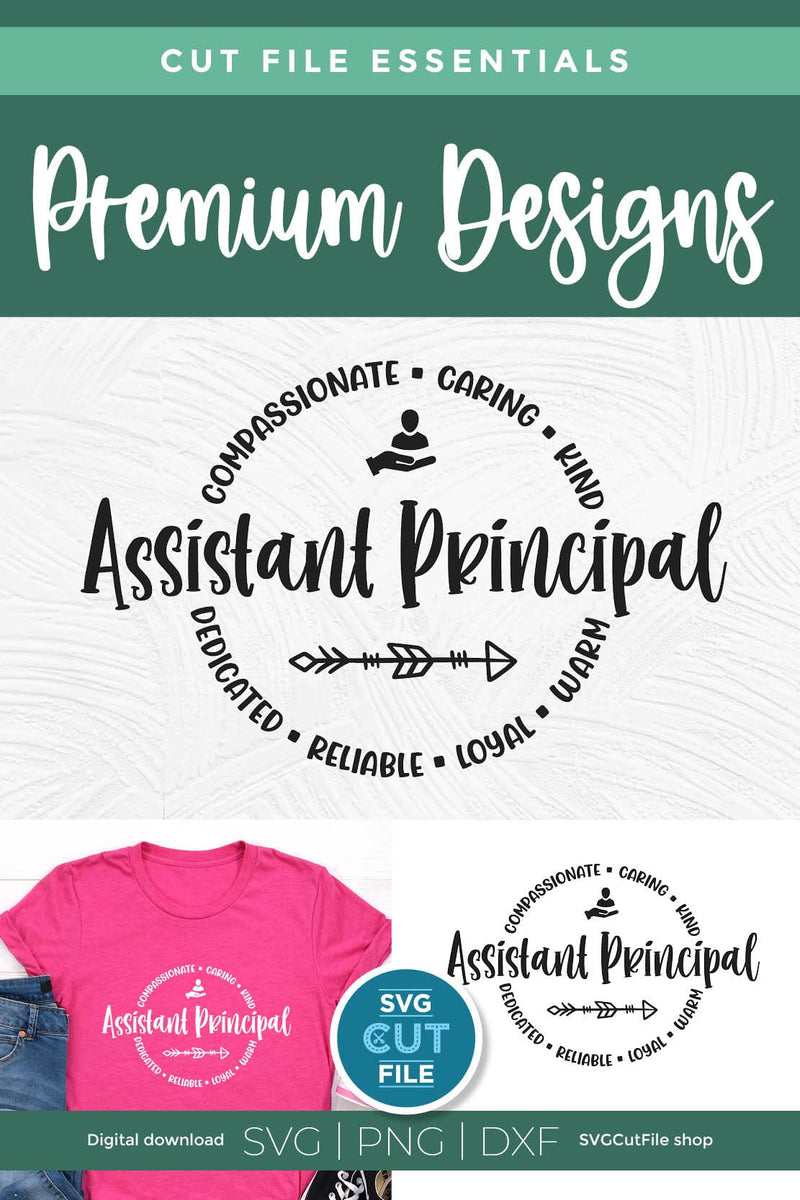 Assistant principal SVG with round circle for men or women - So Fontsy
