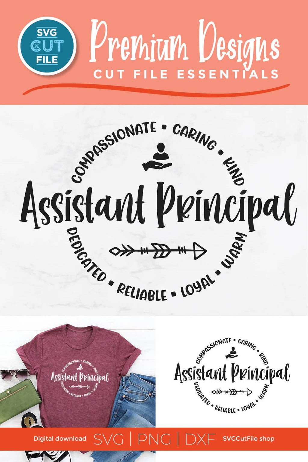 Assistant principal SVG with round circle for men or women - So Fontsy