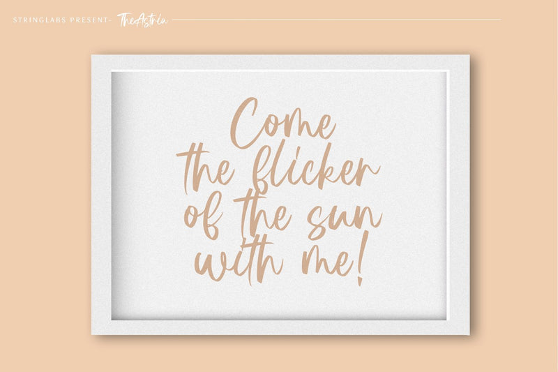 Astria - Handwritten Font - So Fontsy