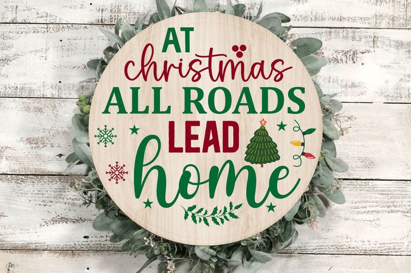 At christmas all roads SVG Design - So Fontsy