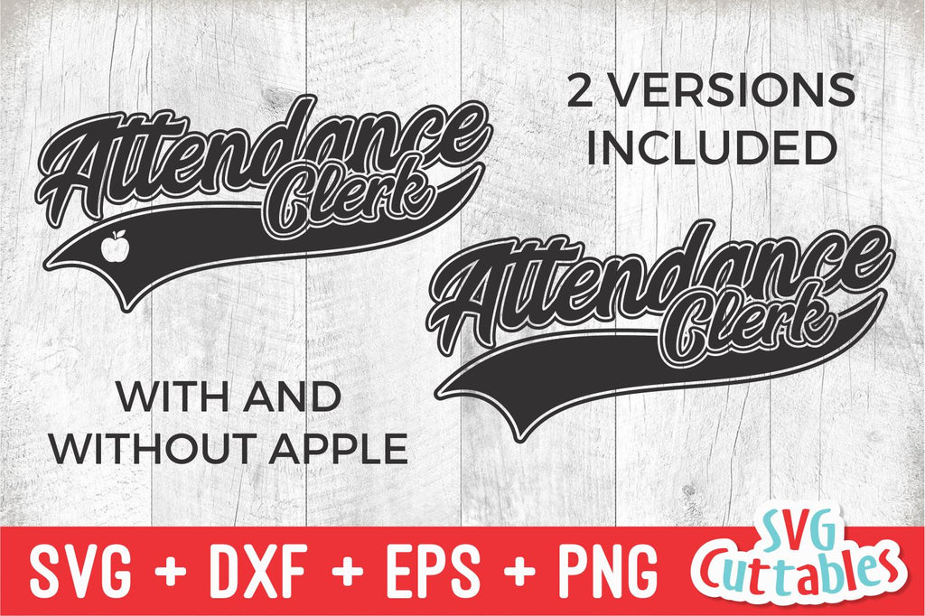 Attendance Clerk svg - Teacher svg - Occupation - Swoosh - svg - dxf ...