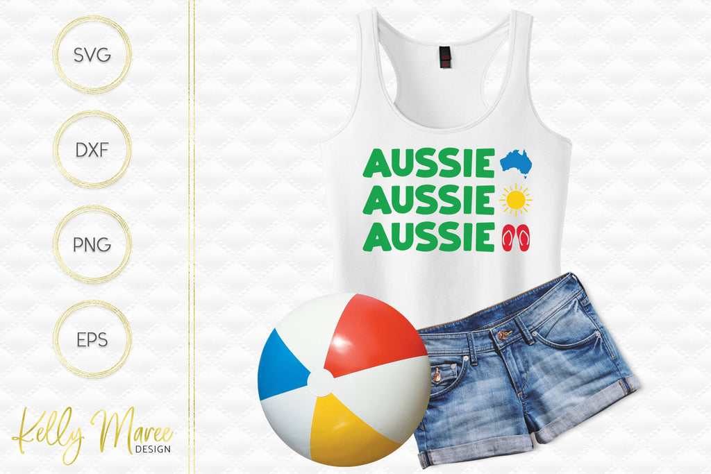 Australia - Aussie Aussie Aussie SVG Cut File - So Fontsy