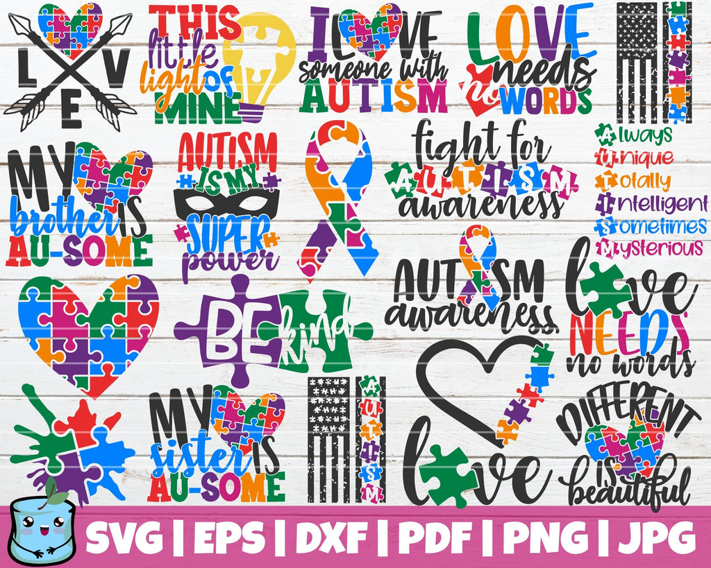 Autism Awareness SVG Bundle - So Fontsy