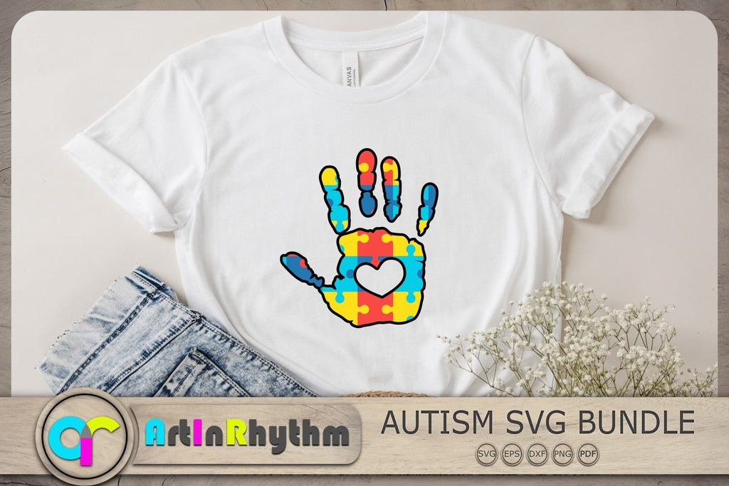 Autism Hand Print Svg, Autism Svg, Autism Awareness Svg - So Fontsy