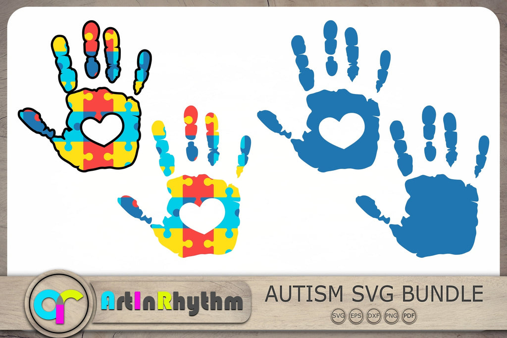 Autism Hand Print Svg, Autism Svg, Autism Awareness Svg - So Fontsy