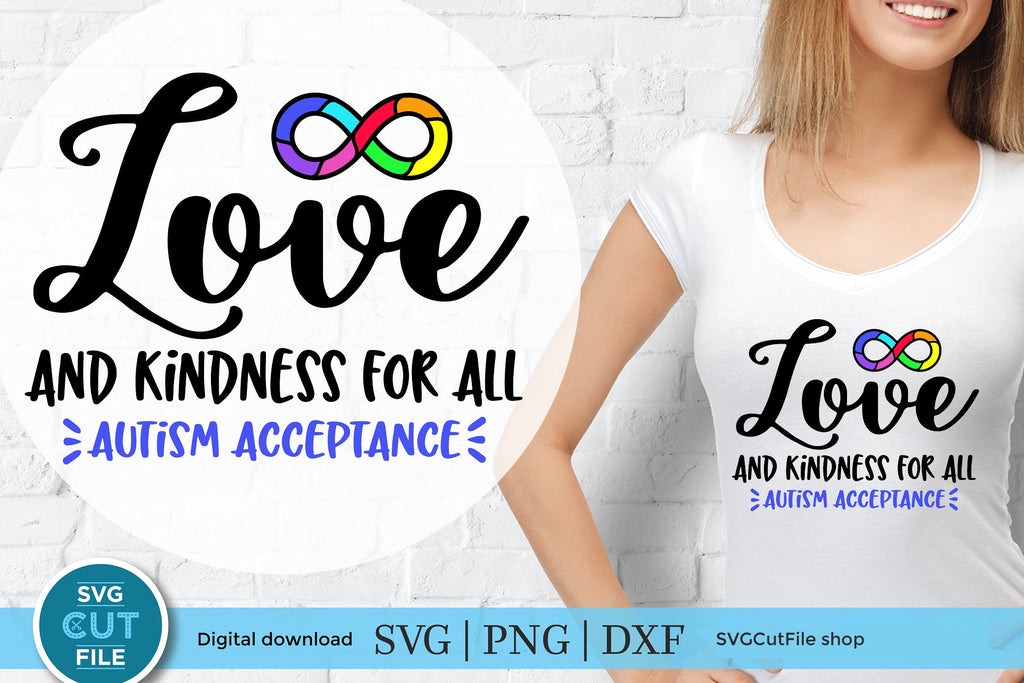 Autism infinity svg-autism acceptance svg with rainbow infinity - So Fontsy