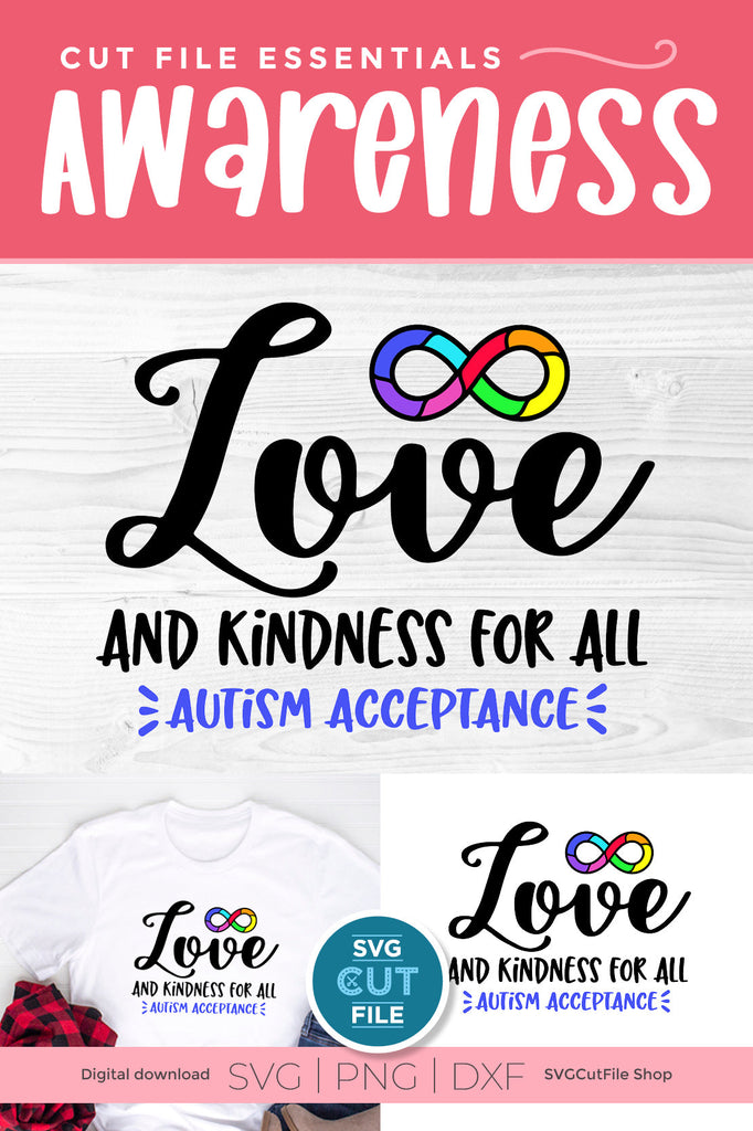 Autism infinity svg-autism acceptance svg with rainbow infinity - So Fontsy