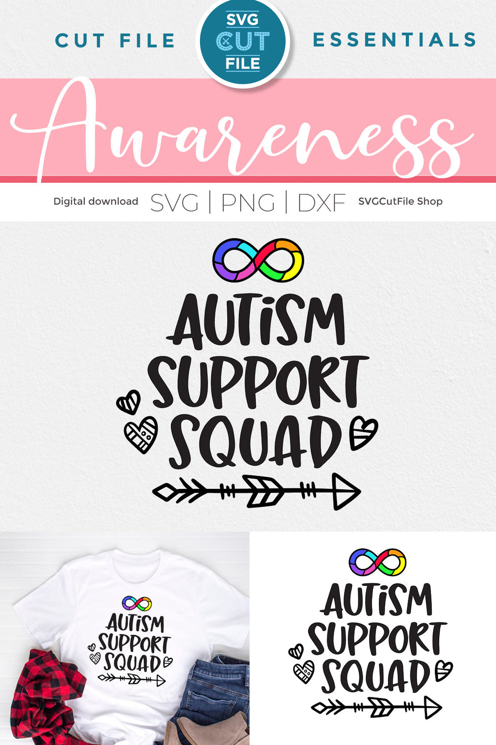Autism infinity svg Support Squad - So Fontsy