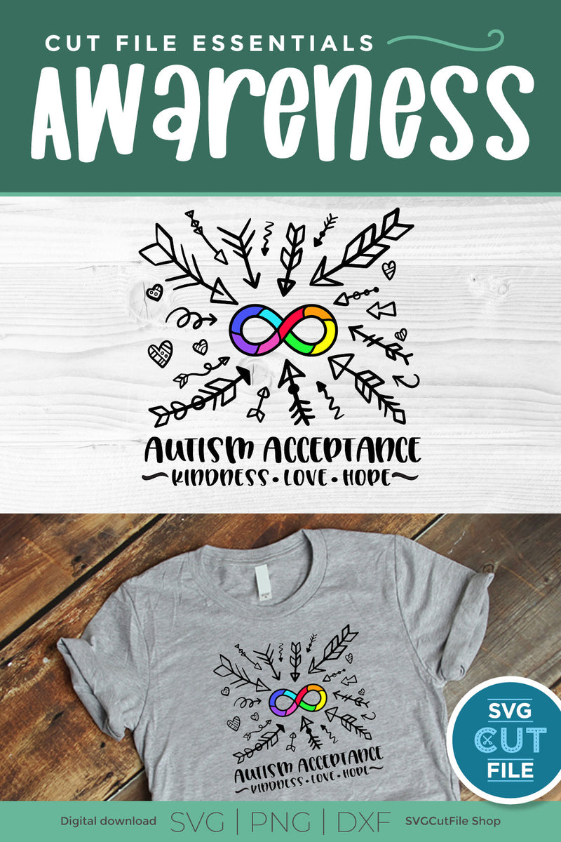 Autism infinity svg with rainbow infinity symbol - So Fontsy