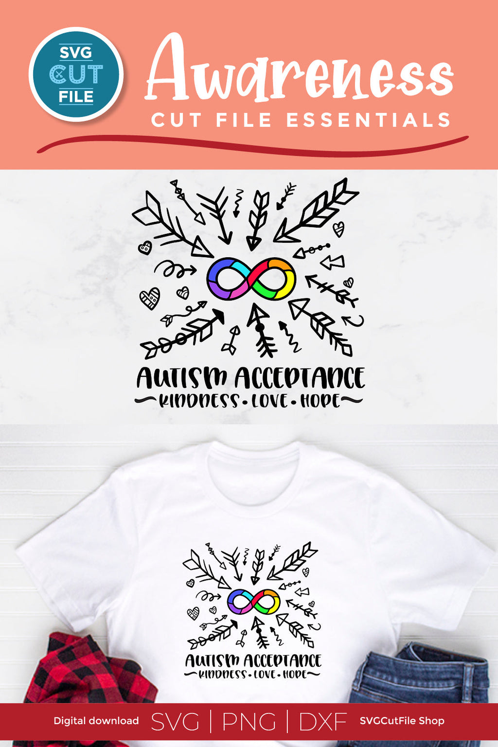 Autism infinity svg with rainbow infinity symbol - So Fontsy
