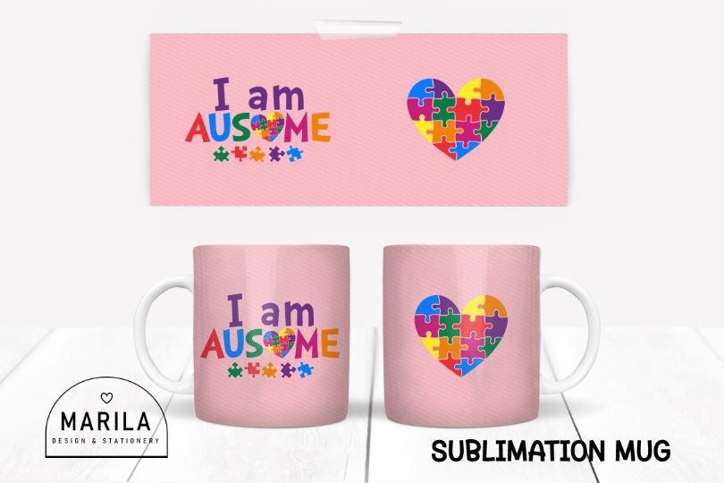 Autism Mug Sublimation Designs / autism awareness mug #8 - So Fontsy