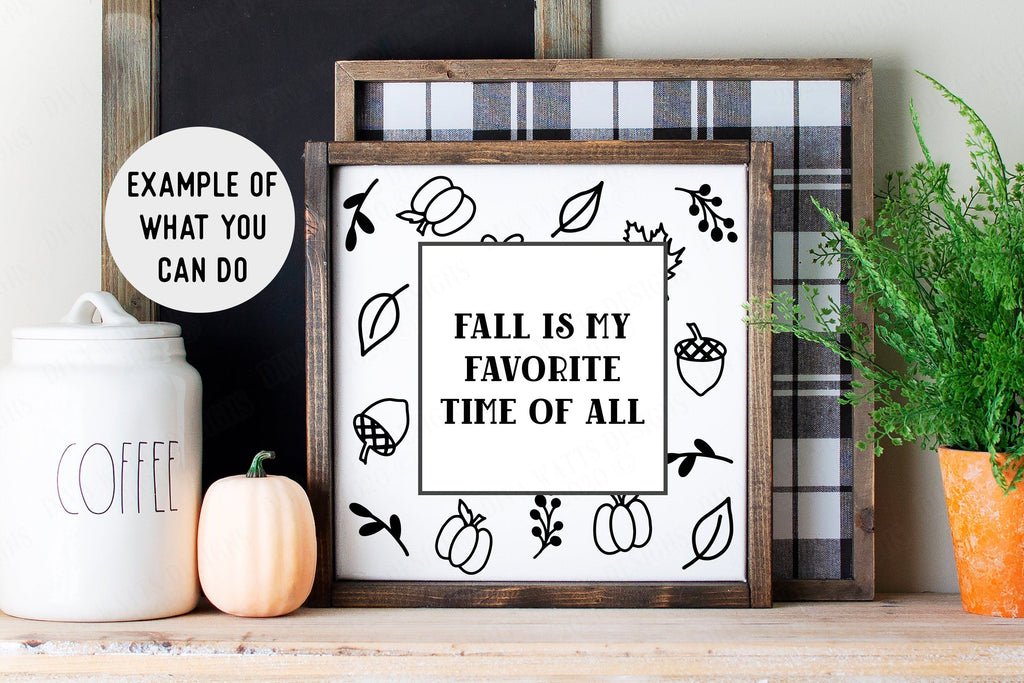 Autumn Background Pattern SVG | Hand Drawn SVG | Fall SVG | Pumpkins ...