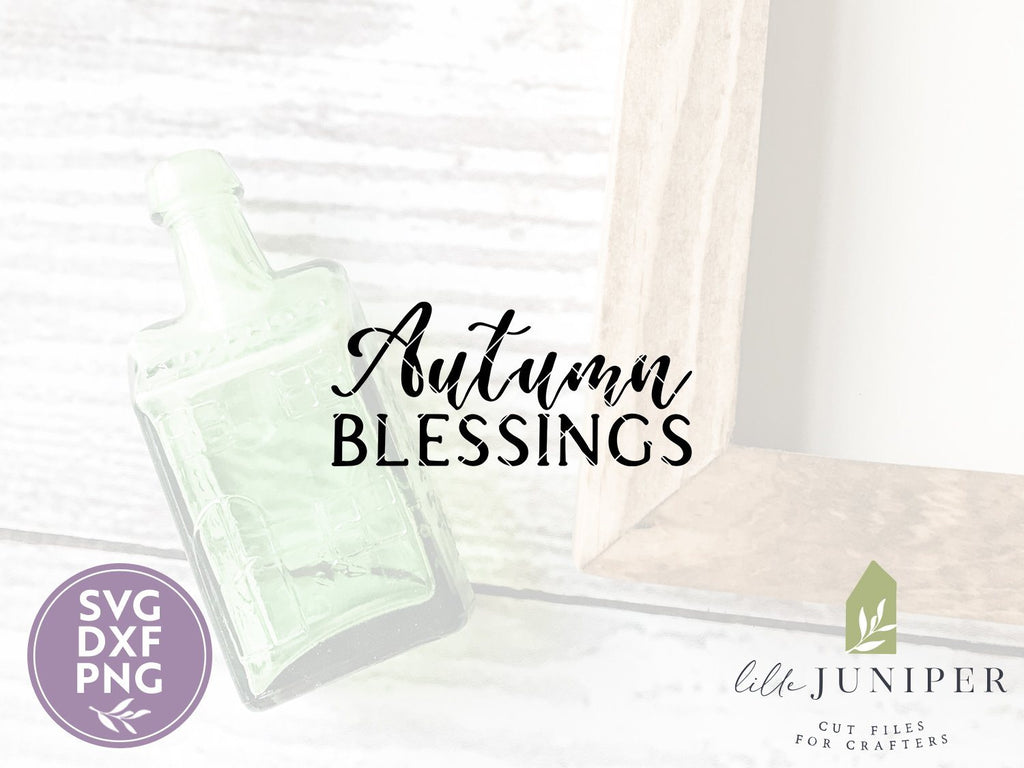 Autumn Blessings SVG | Fall SVG | Farmhouse Sign Design - So Fontsy