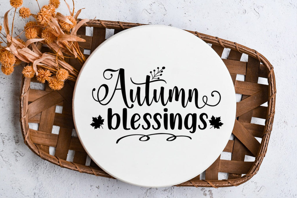 Autumn Blessings SVG I Fall Door Sign SVG I Fall SVG I PNG - So Fontsy