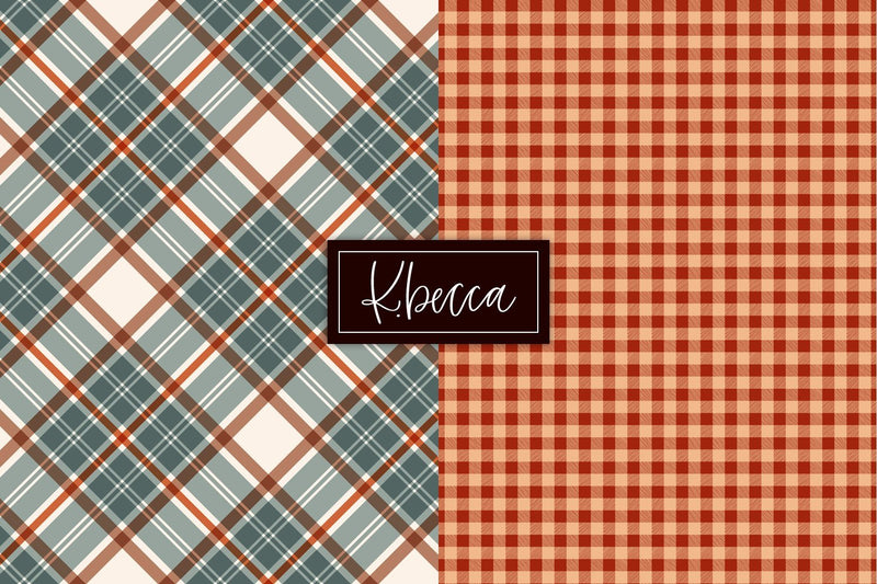 Autumn Fall Plaid Background Patterns Seamless - So Fontsy